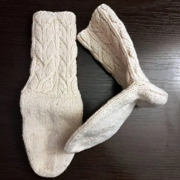 Vunene čarape BELE - Domaće iz Srbije
