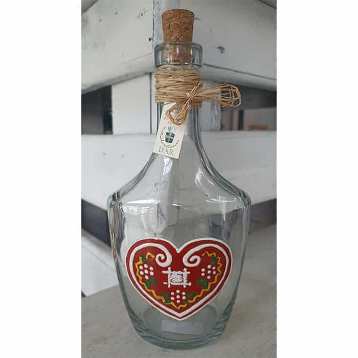 Flaša za rakiju SRCE - Domaće iz Srbije