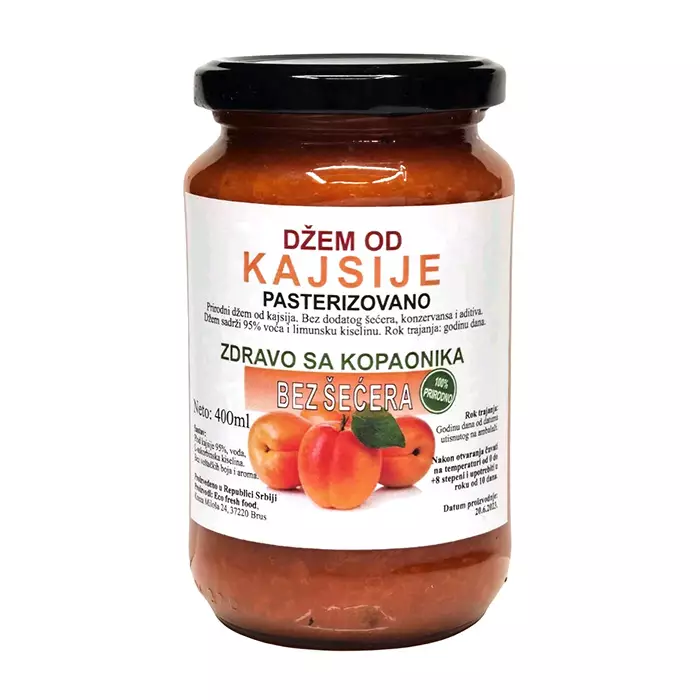 Džem od kajsije bez šećera - Domaće iz Srbije